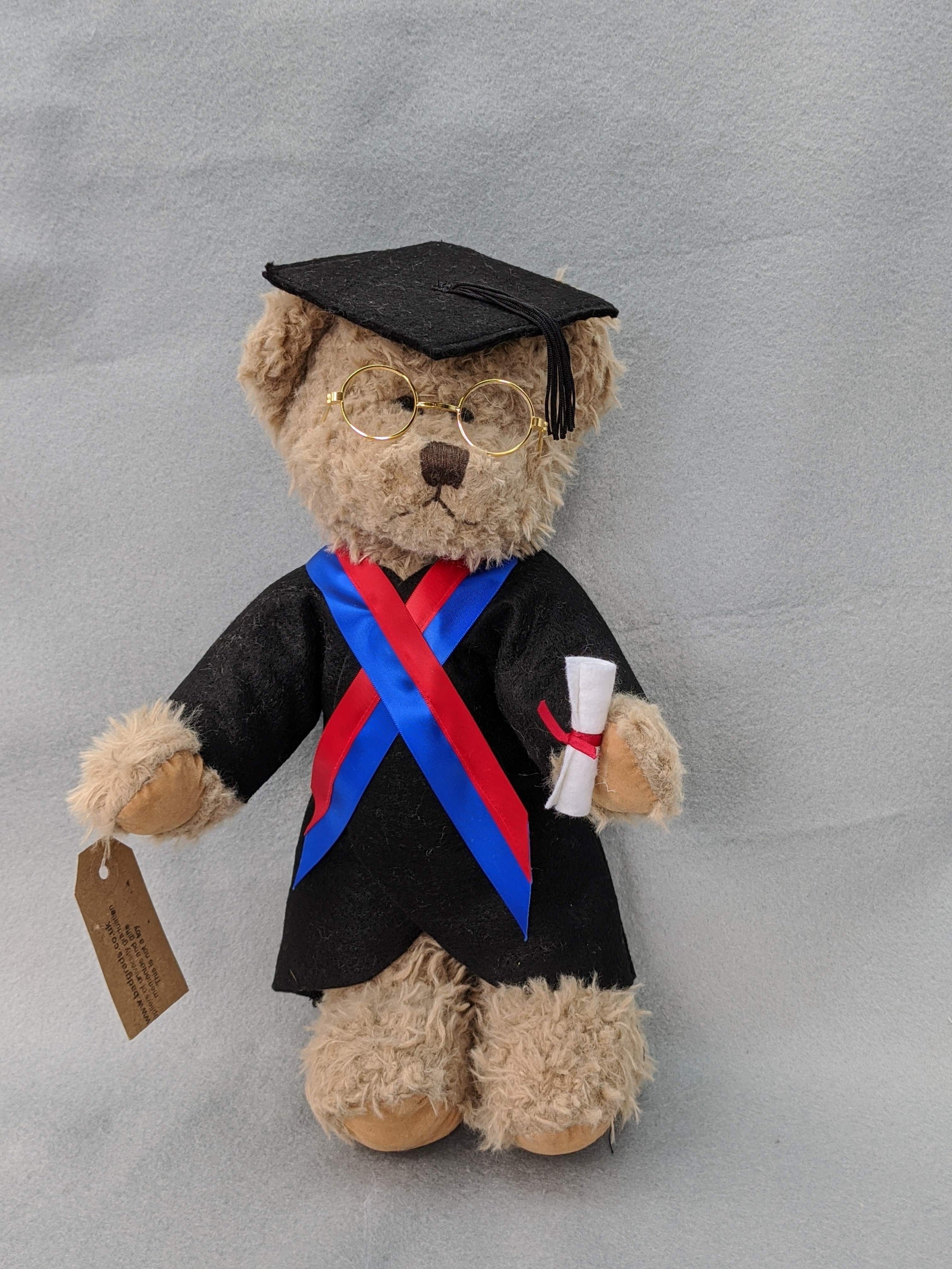 Custom Large Graduation Bear with Glasses | Badgrads Graduation Bears