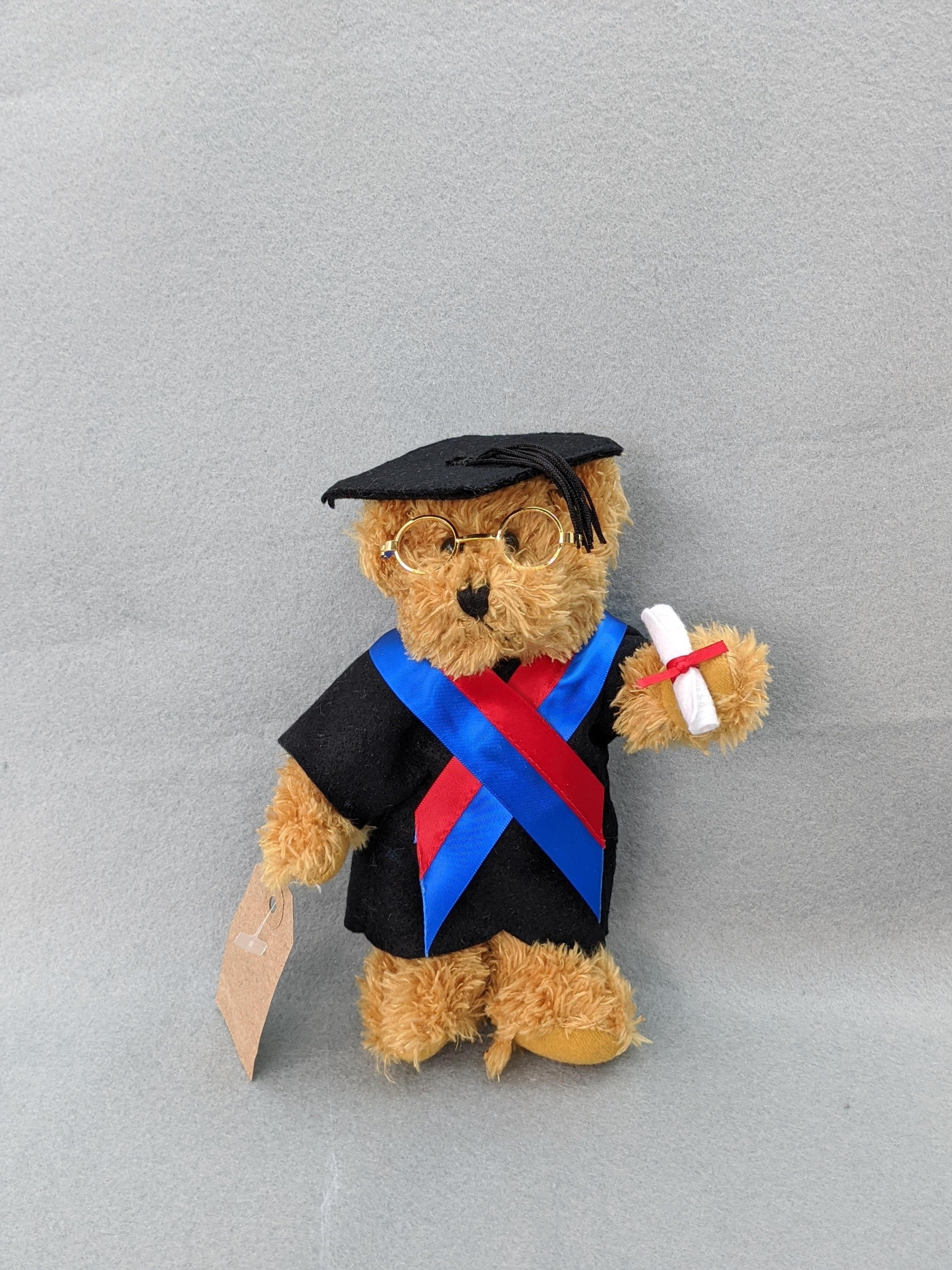 Custom Medium Graduation Bear with Glasses | Badgrads Graduation Bears