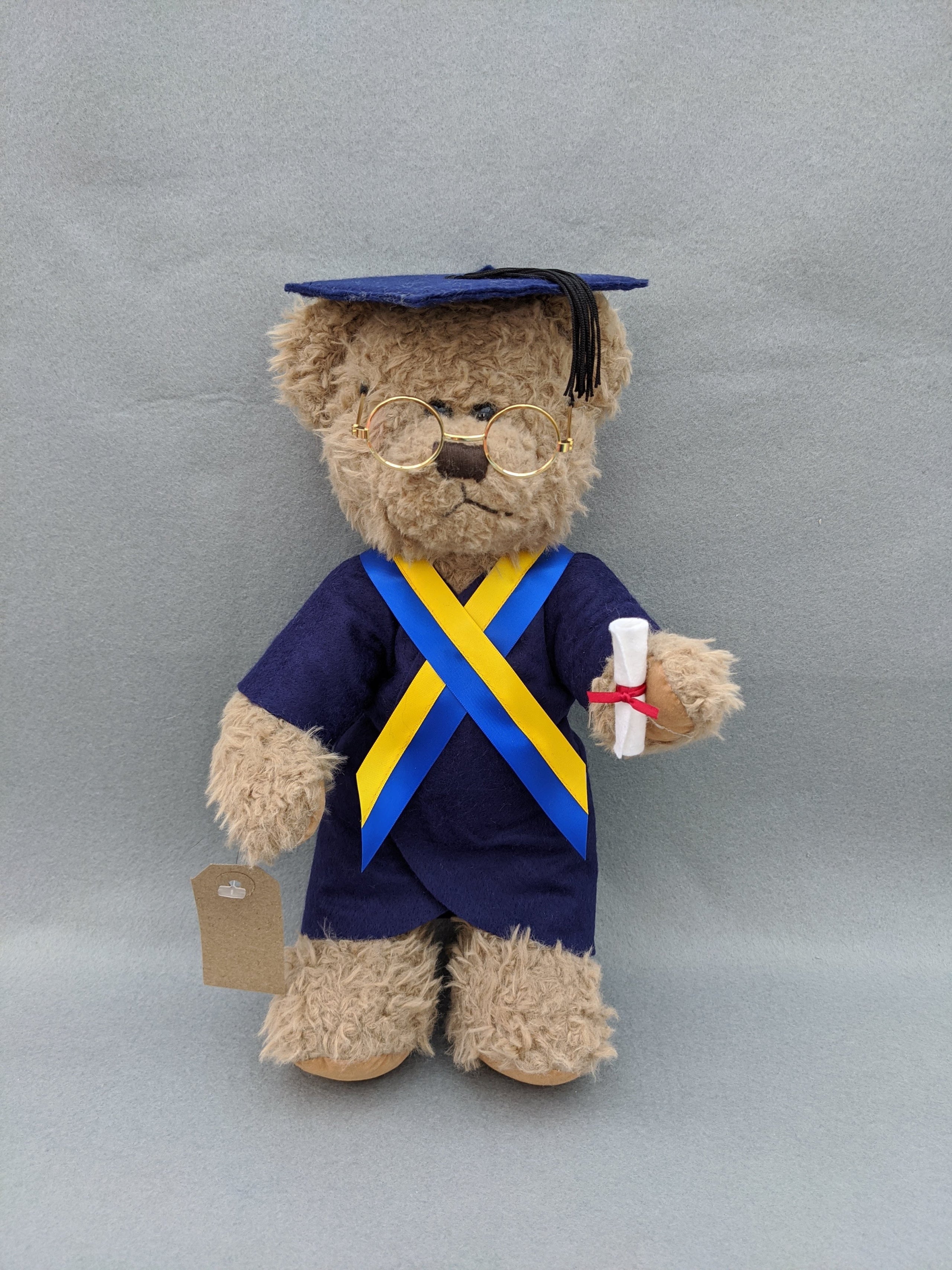 Standard Large Graduation Bear with Glasses | Badgrads Graduation Bears